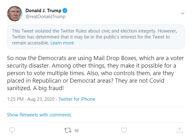 Twitter sakrio Trumpov tvit, kažu da iznosi obmanjujuće zdravstvene ...