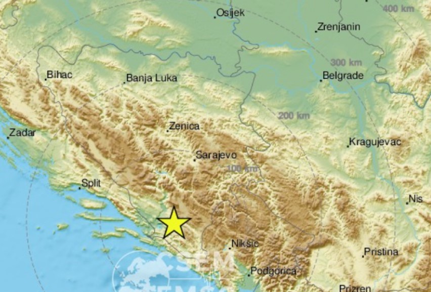 Umjeren potres jutros zatresao Ljubinje u BiH, dosta se osjetio i na jugu Hrvatske - Novi list
