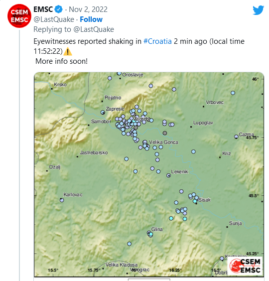 Područje Banije pogodio novi potres, ovaj put magnitude 3,5 po Richteru - Novi list