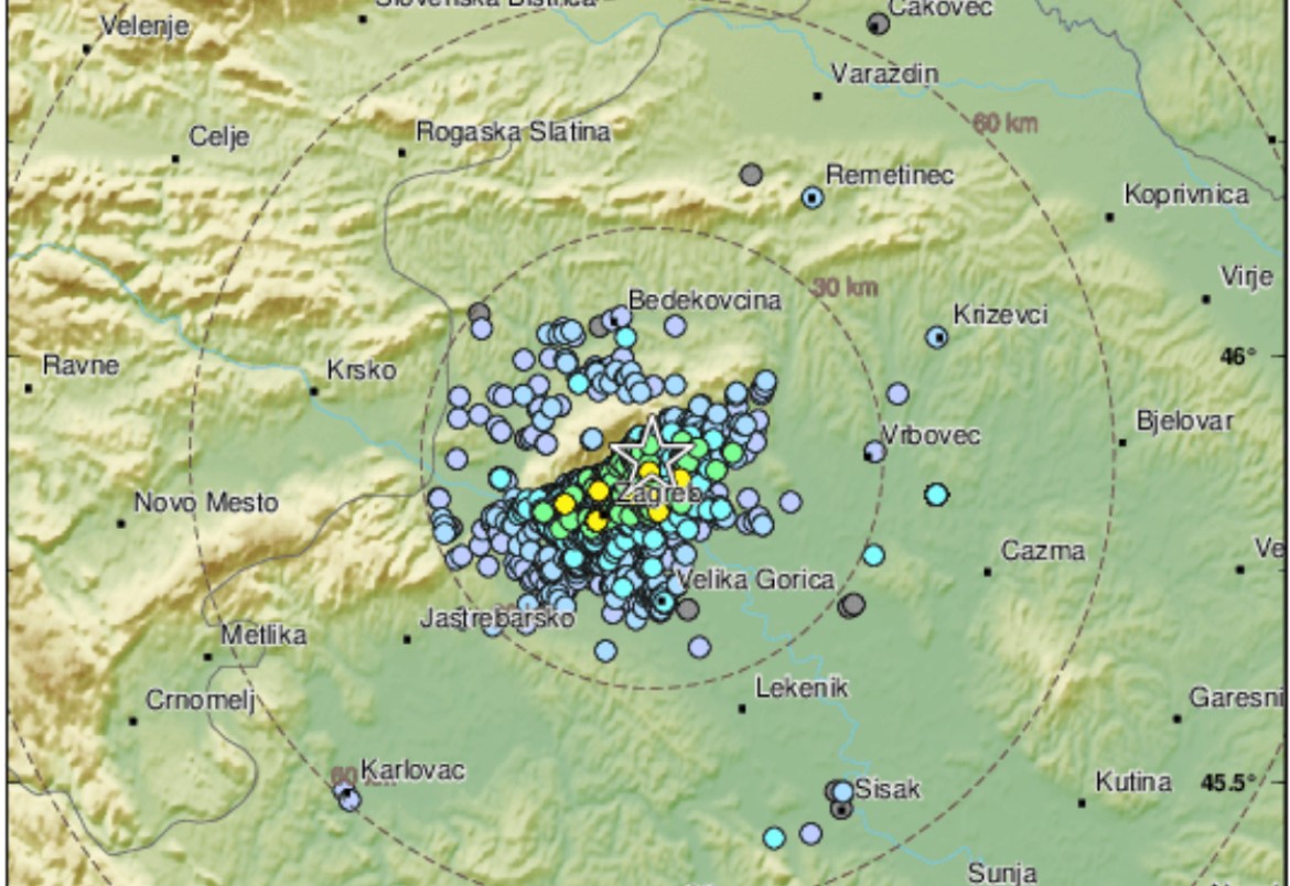 Zagreb jutros zatresao potres magnitude 2,9 po Richteru: 'Baš jako i neugodno' - Novi list