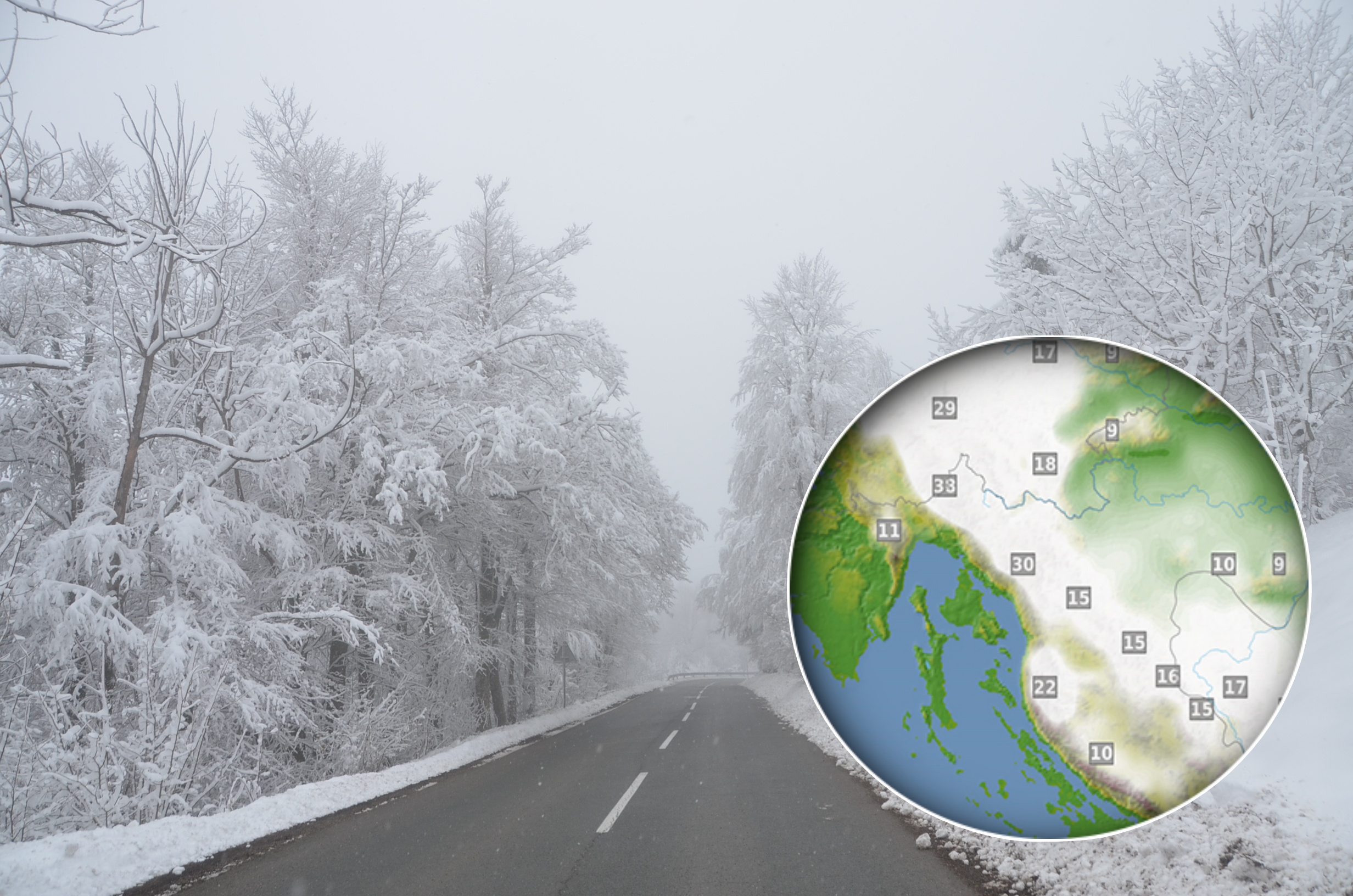 DHMZ upozorava: Miriše na snijeg, već u nedjelju stiže velika promjena ...