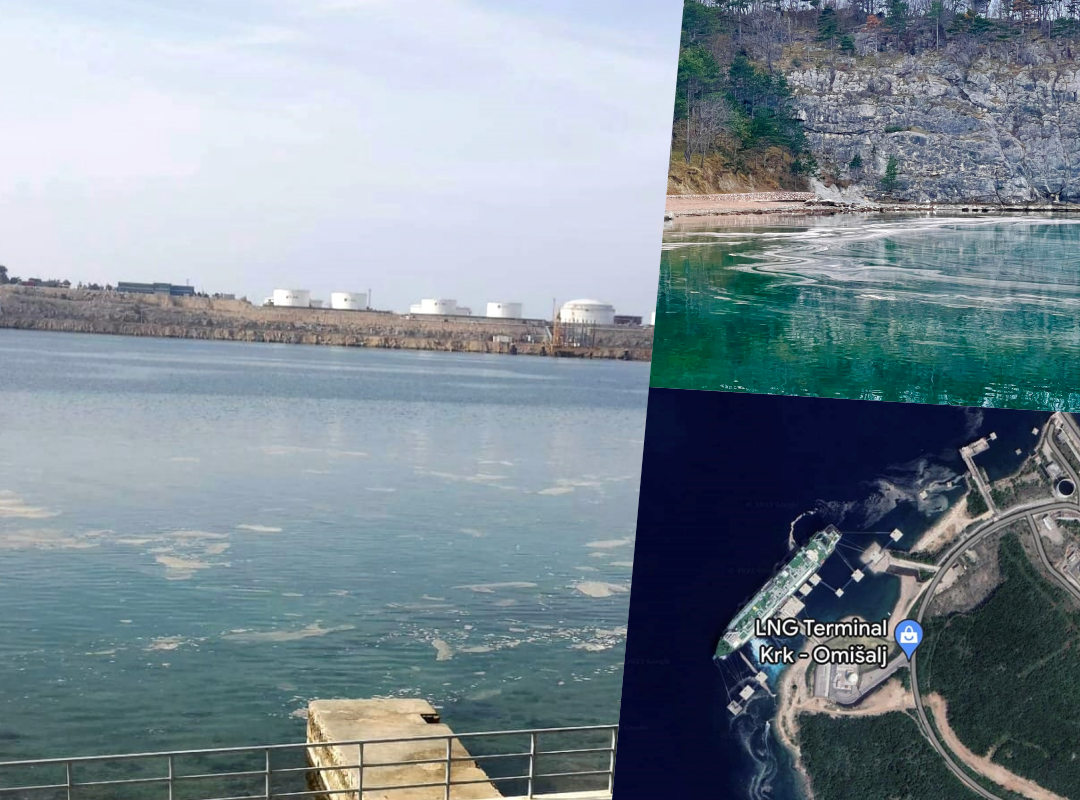 Eko Kvarner prijavio veliko onečišćenje mora kod Omišlja i Njivica, LNG ...