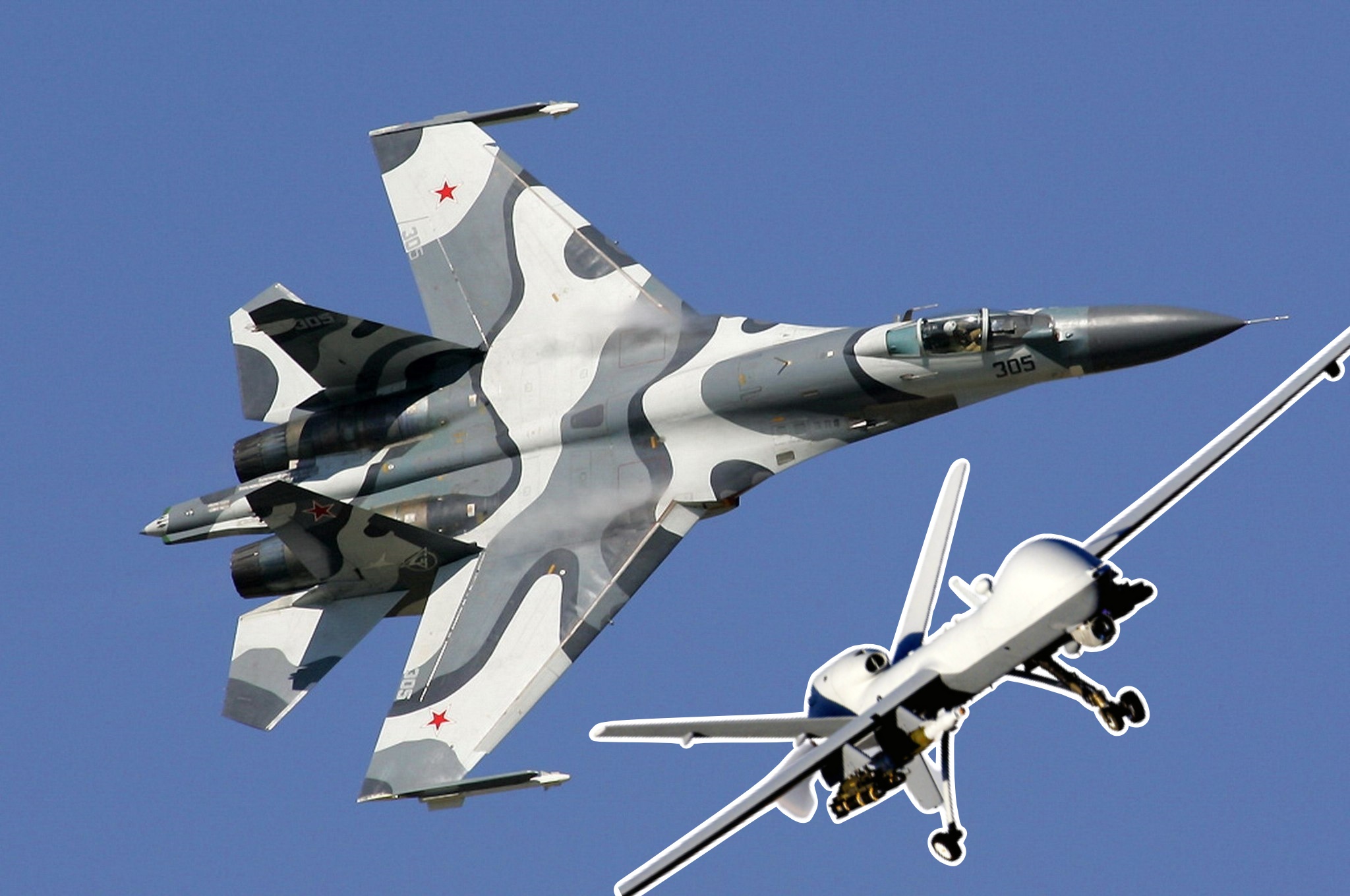 Sudarili se ruski Suhoj i američki Reaper iznad Crnog mora. Stigla snimka ruske spasilačke ...