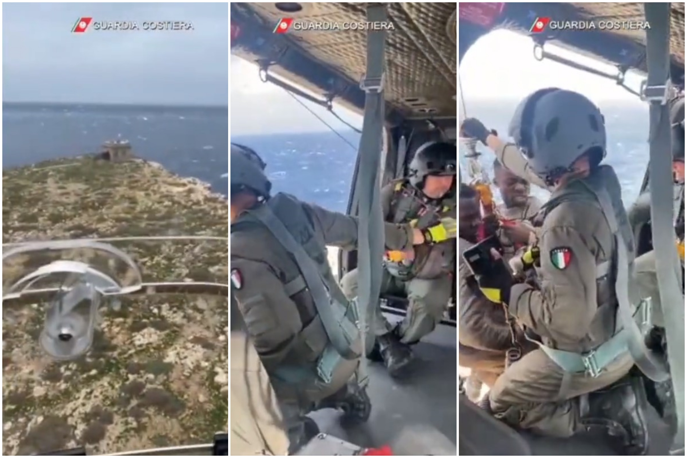 VIDEO Talijanska obalna straža helikopterom spasila migrante s pustog ...