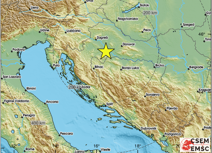 Potres magnitude 3.1 kod Petrinje - Novi list
