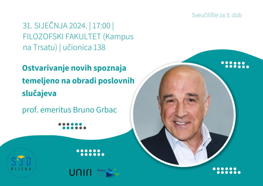 Bruno Grbac u srijedu će održati predavanje u okviru Sveučilišta za 3 ...