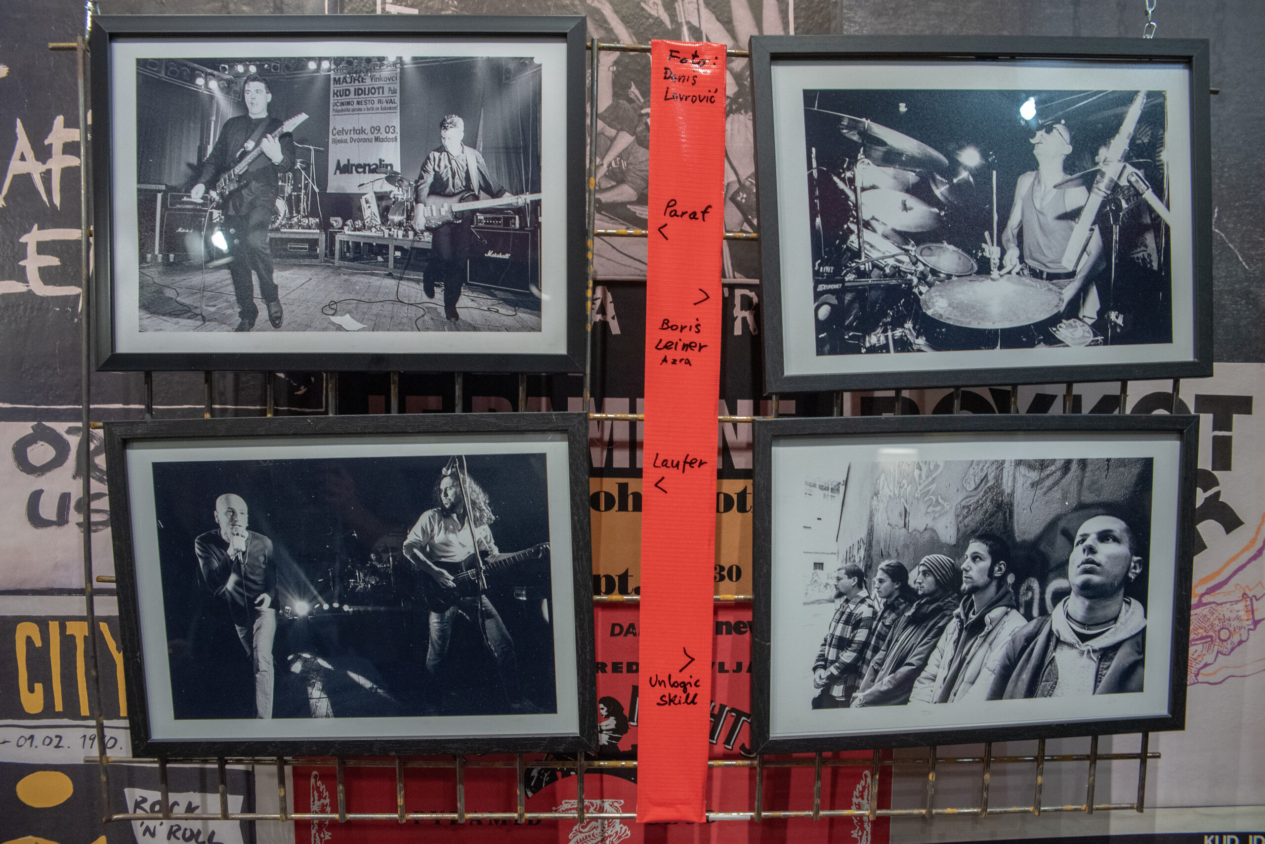 Lovrović, Pajić, Veselinović, Polan i Pelko na izložbi "Yu rock ...