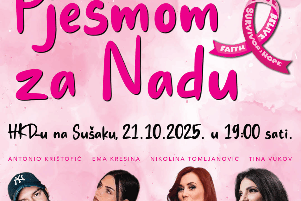 Večeras u HKD-u na Sušaku donatorski koncert “Pjesmom za Nadu” - Novi list