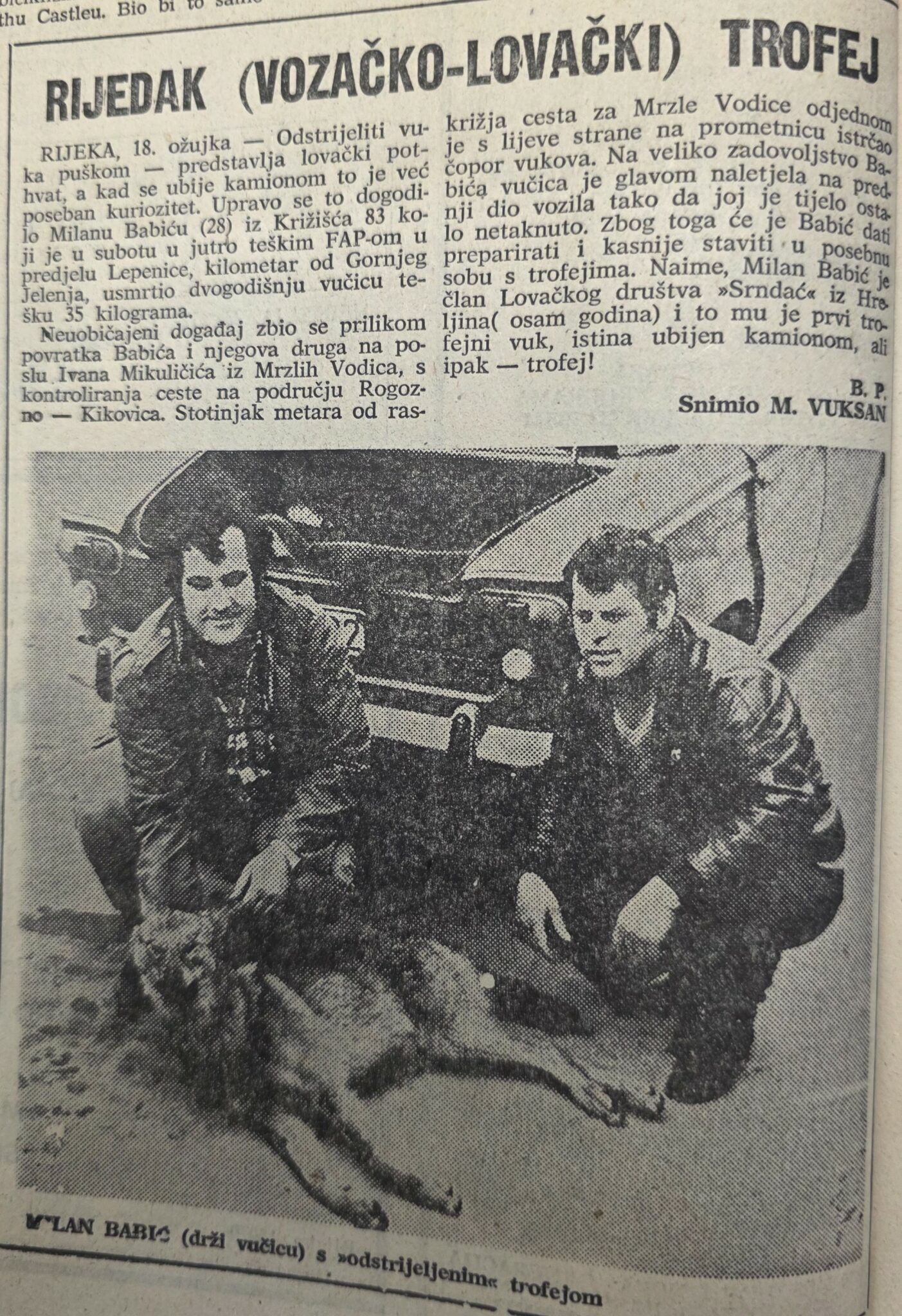 Čopor vukova na cesti ili samo lovačke priče? Prisjećamo se crtice iz ...