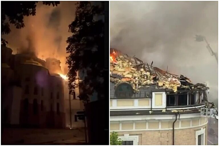 VIDEO Gori Kijevsko-pečerska lavra. Rusi direktno pogodili simbol ...